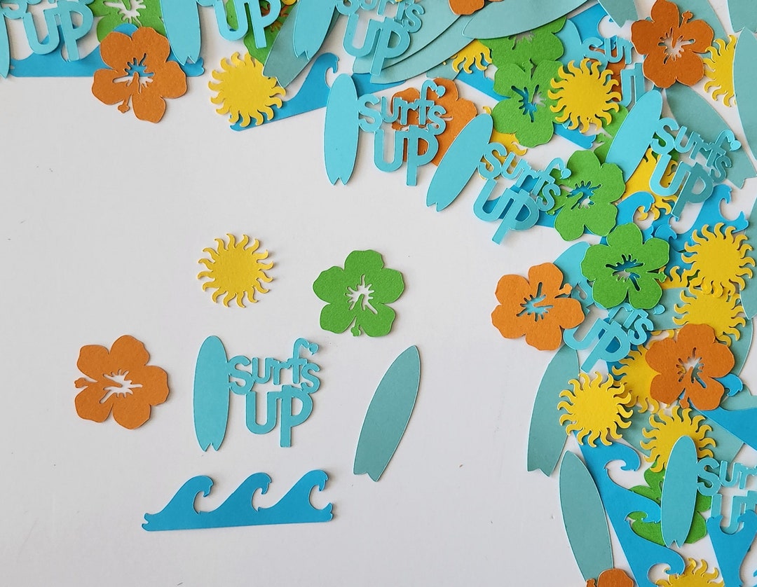 Surfing Confetti - Set of 85 - Surf's Up! - Beach Party Decor - Table ...