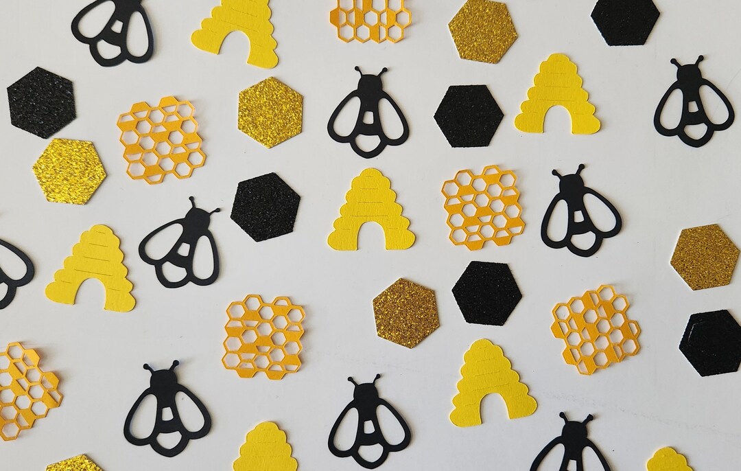 Bee Confetti - Set of 100 - Handmade - Table Confetti - Mommy to Bee - Etsy