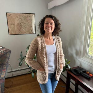 Book Nook Knit Cardigan Pattern: Easy Beginner Oversized Design (PDF ...