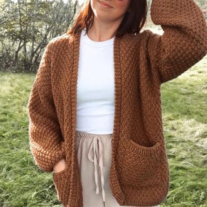 Book Nook Knit Cardigan Pattern: Easy Beginner Oversized Design (PDF ...