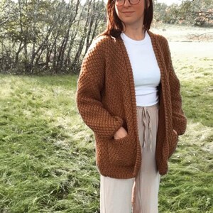 Book Nook Knit Cardigan Pattern: Easy Beginner Oversized Design (PDF ...