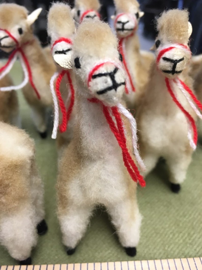 Fox Wire Farm Miniature Alpaca Figurine | Etsy