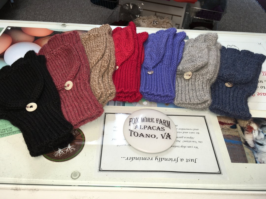 Fox Wire Farm 100% Alpaca Glittens - Etsy