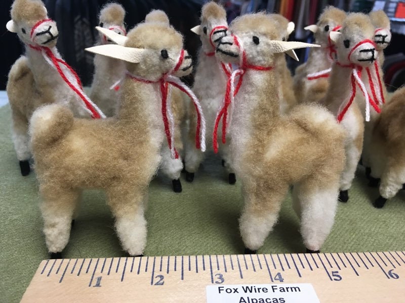 Fox Wire Farm Miniature Alpaca Figurine | Etsy