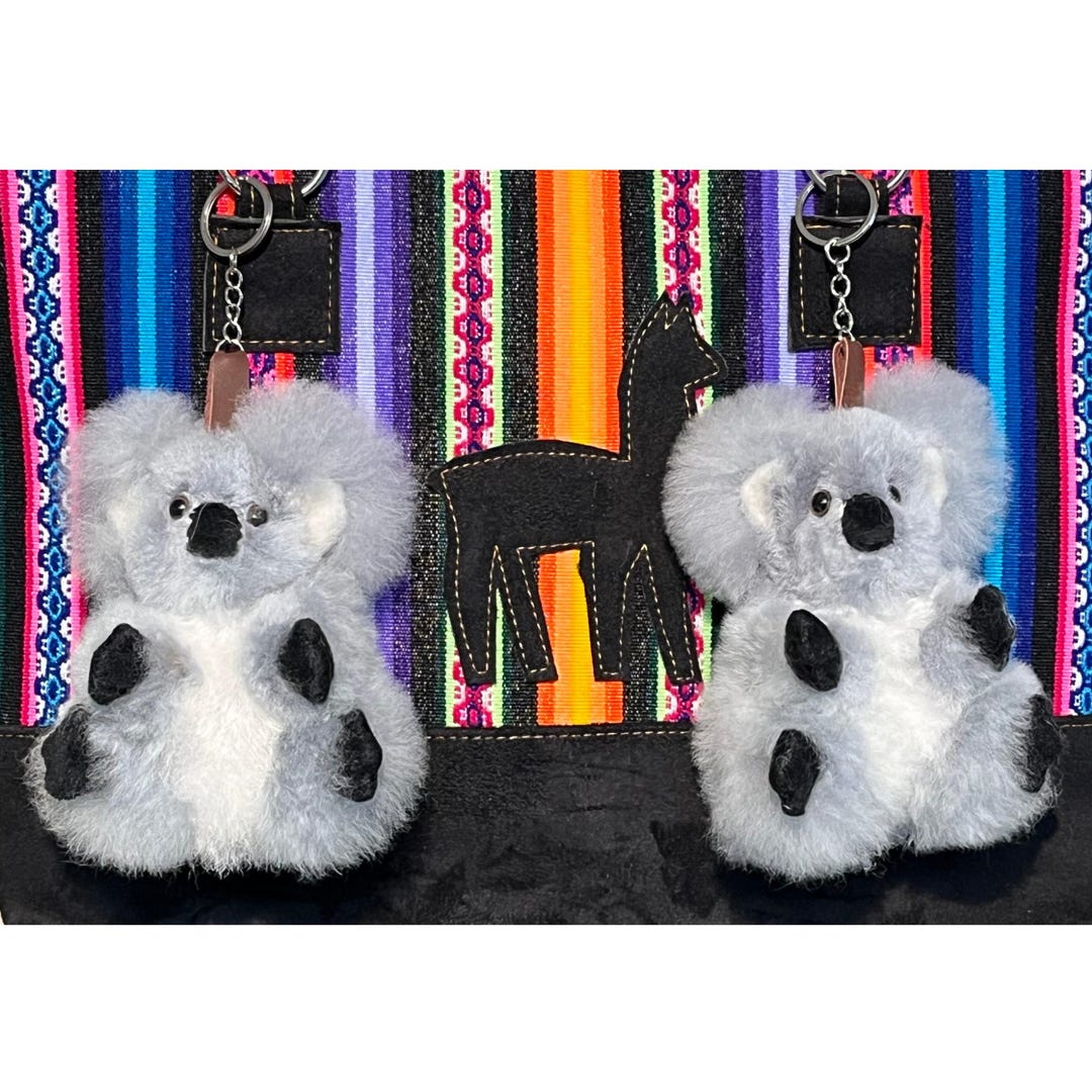 Alpaca Koala Bear Plush Keychain: Soft Bag Charm, Backpack Accessory - Etsy