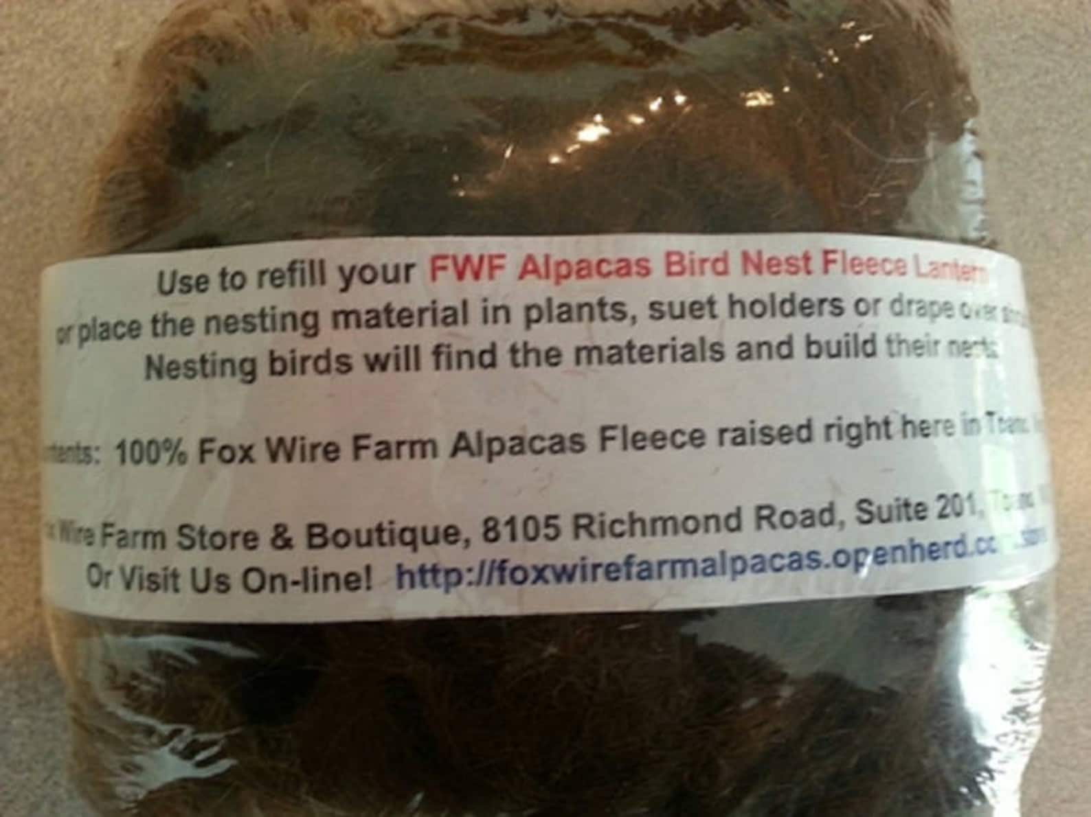 Fox Wire Farm Alpacas Bird Nesting Material | Etsy