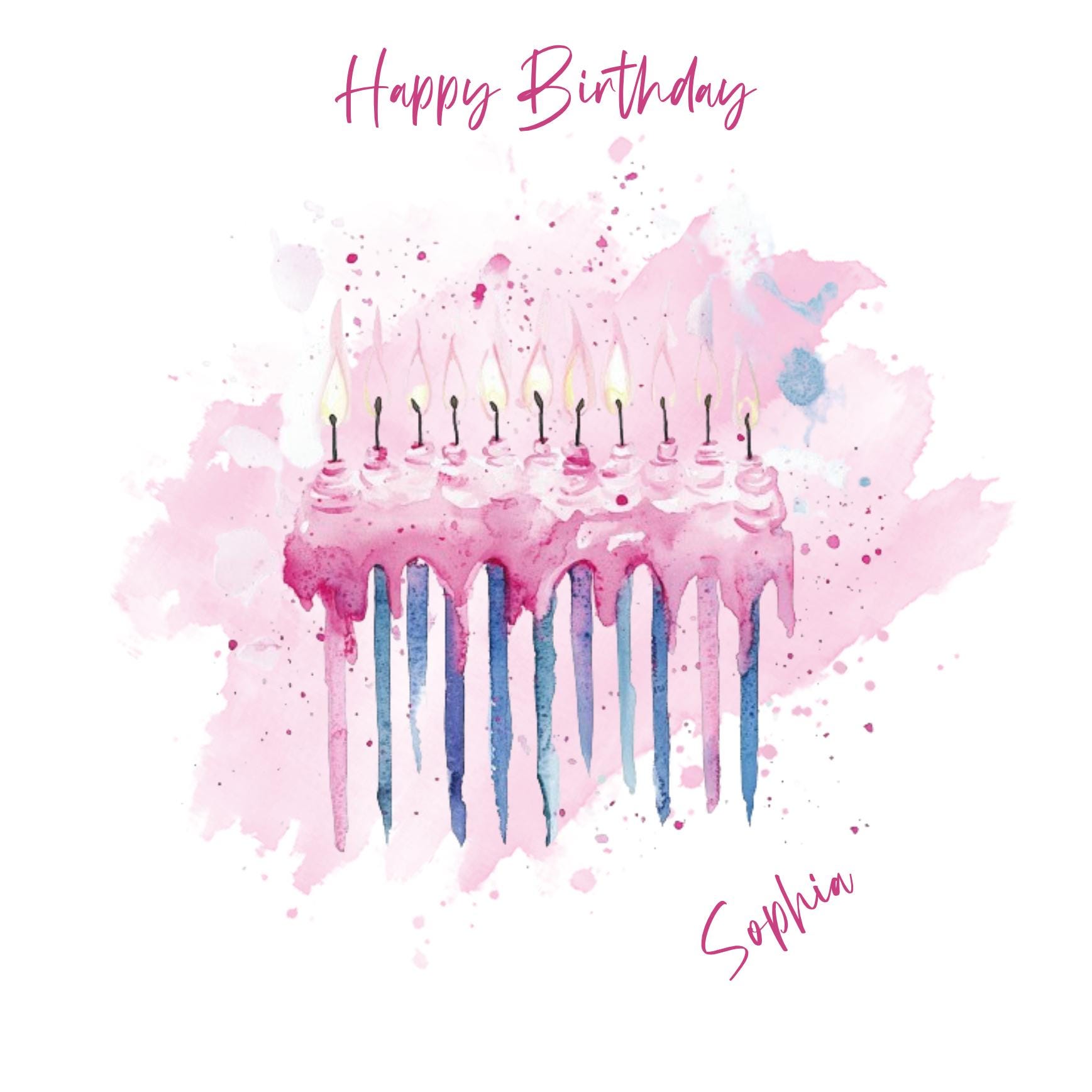 Personalised Birthday Card, for Him, Abstract Cake Birthday ...