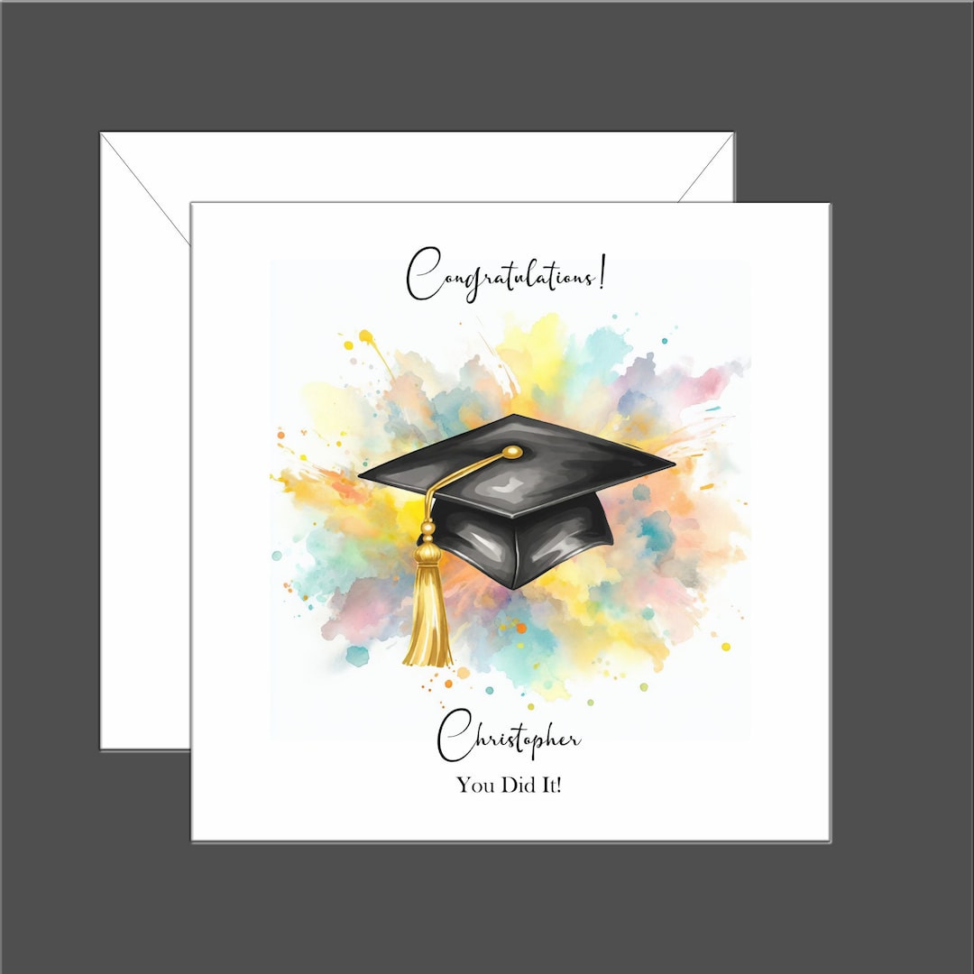 Graduation Card, Personalised, Congratulations, Celebration, Graduation ...