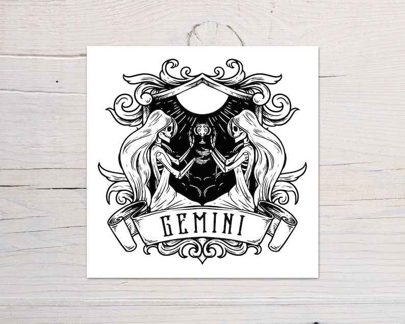 Gothic Star Sign Birthday Card Zodiac Signs Astrology - Etsy