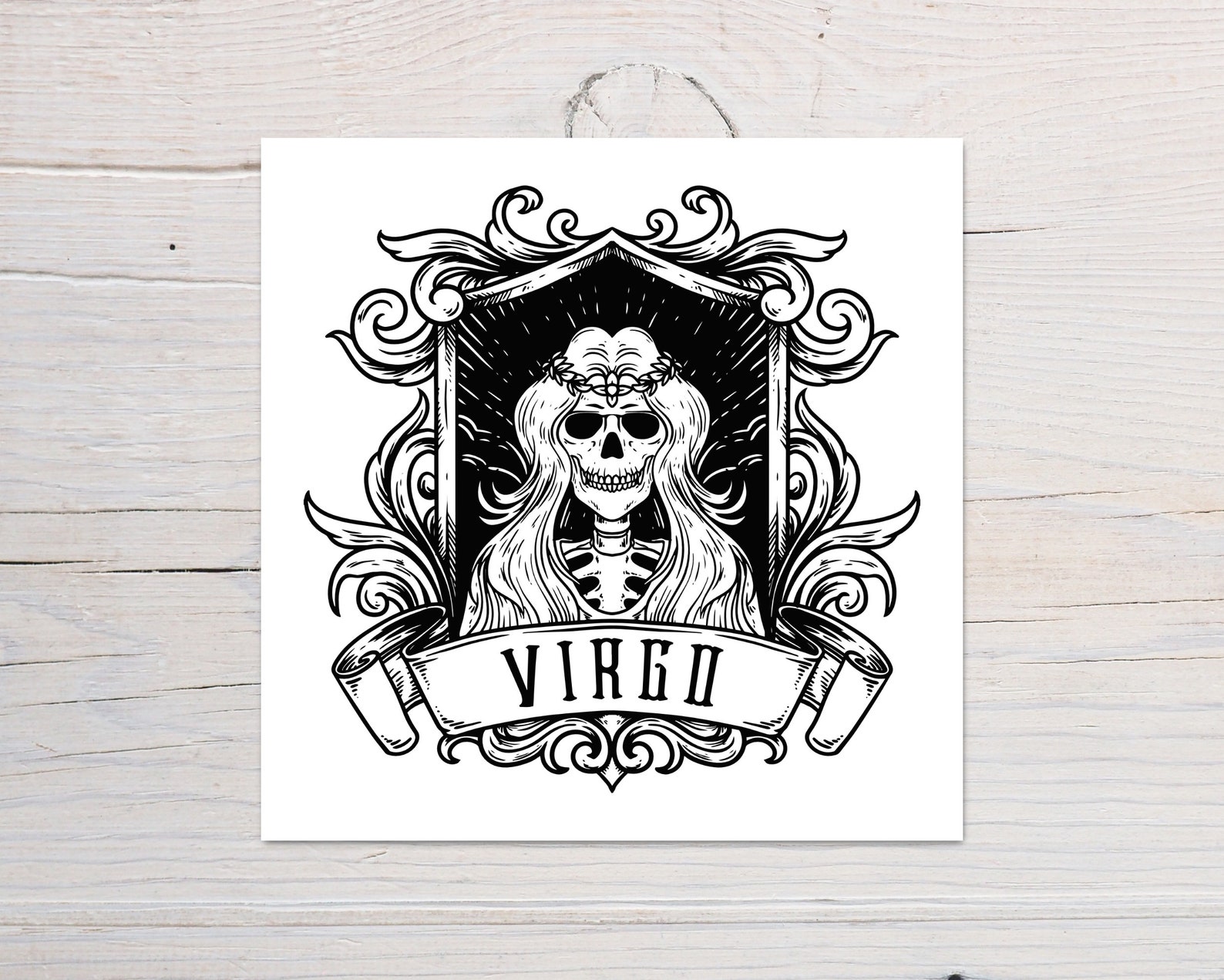 Gothic Star Sign Birthday Card Zodiac Signs Astrology - Etsy