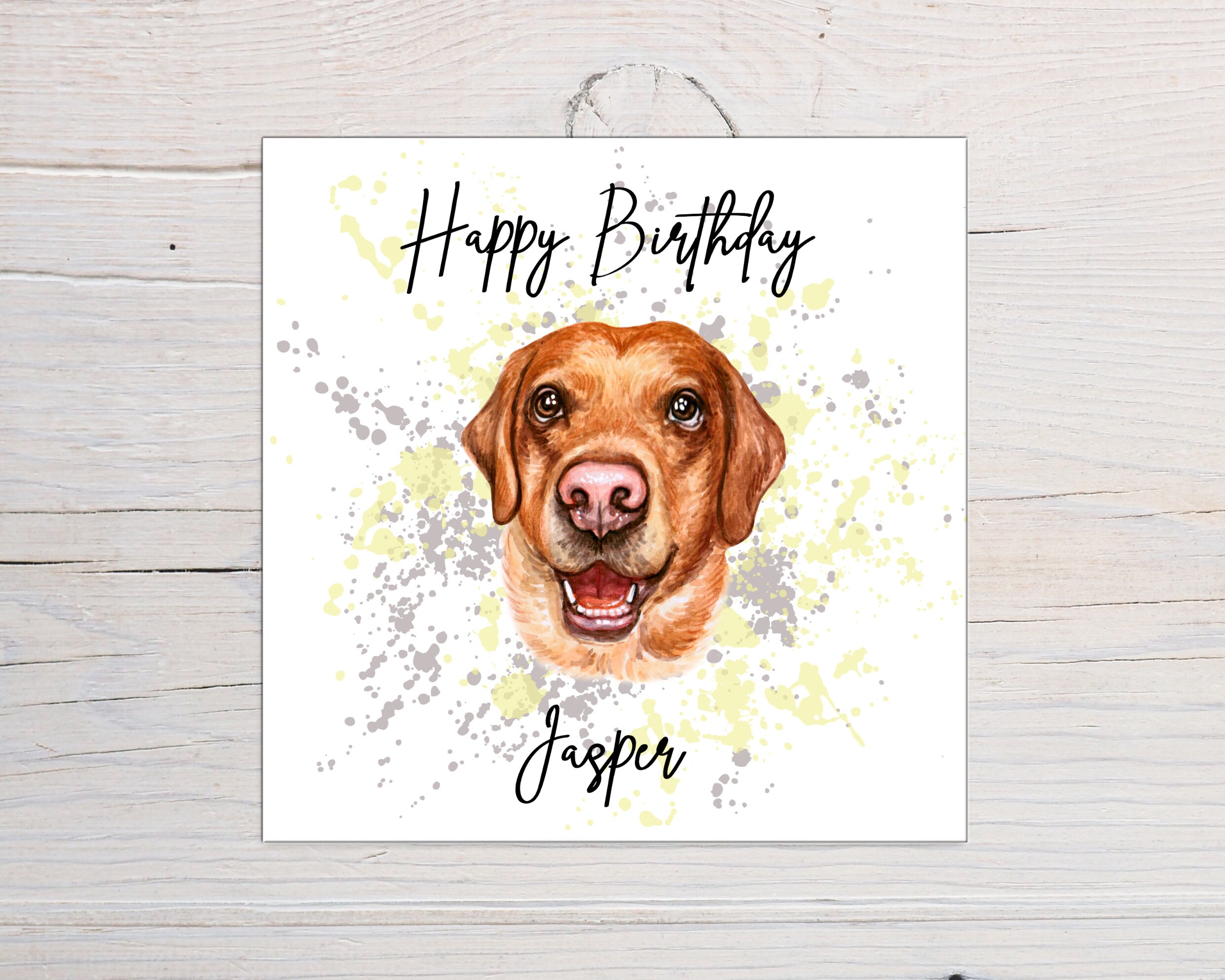 Personalised Golden Labrador Birthday Card Dog Breed | Etsy