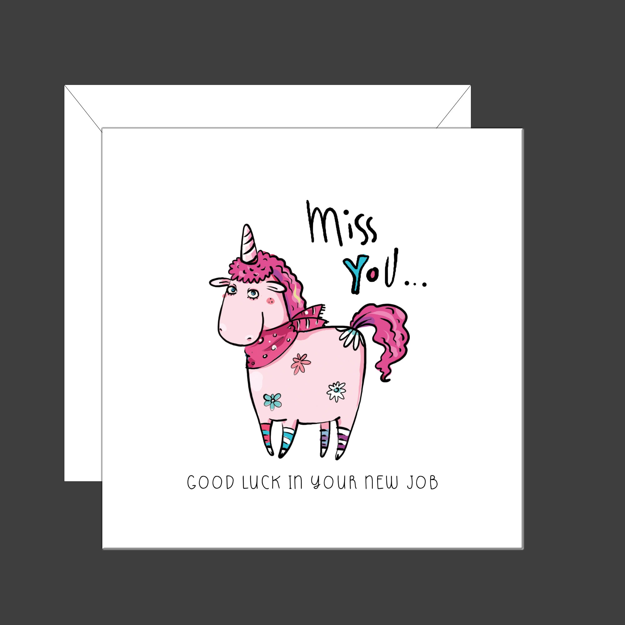 Miss You New Job Card-good Luck in Your New Job-new - Etsy UK