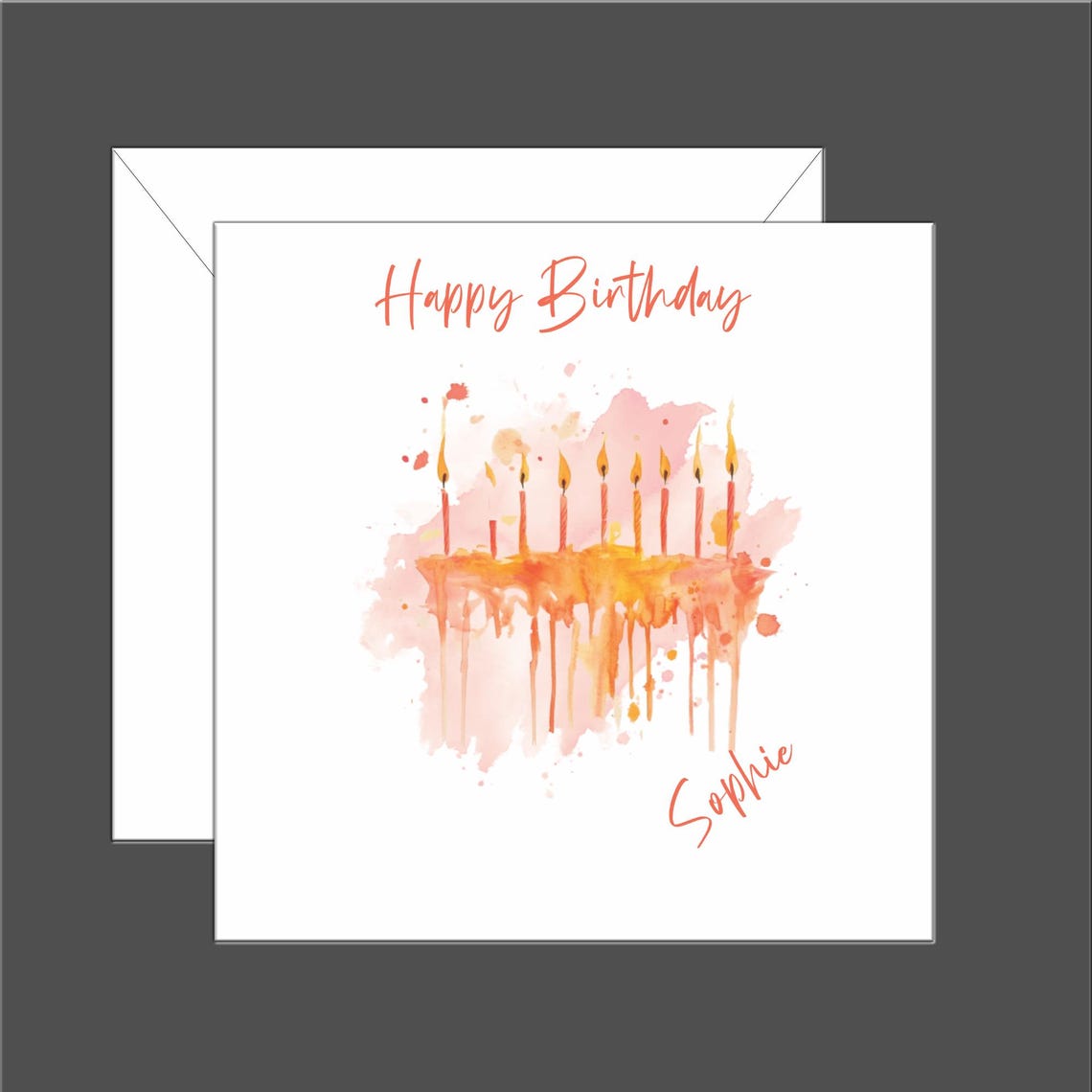 Personalised Birthday Card, for Him, Abstract Cake Birthday ...