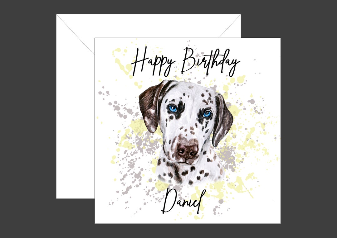 Dalmatian Birthday Card, Dog Breed Birthday Card, Birthday Card, dog ...