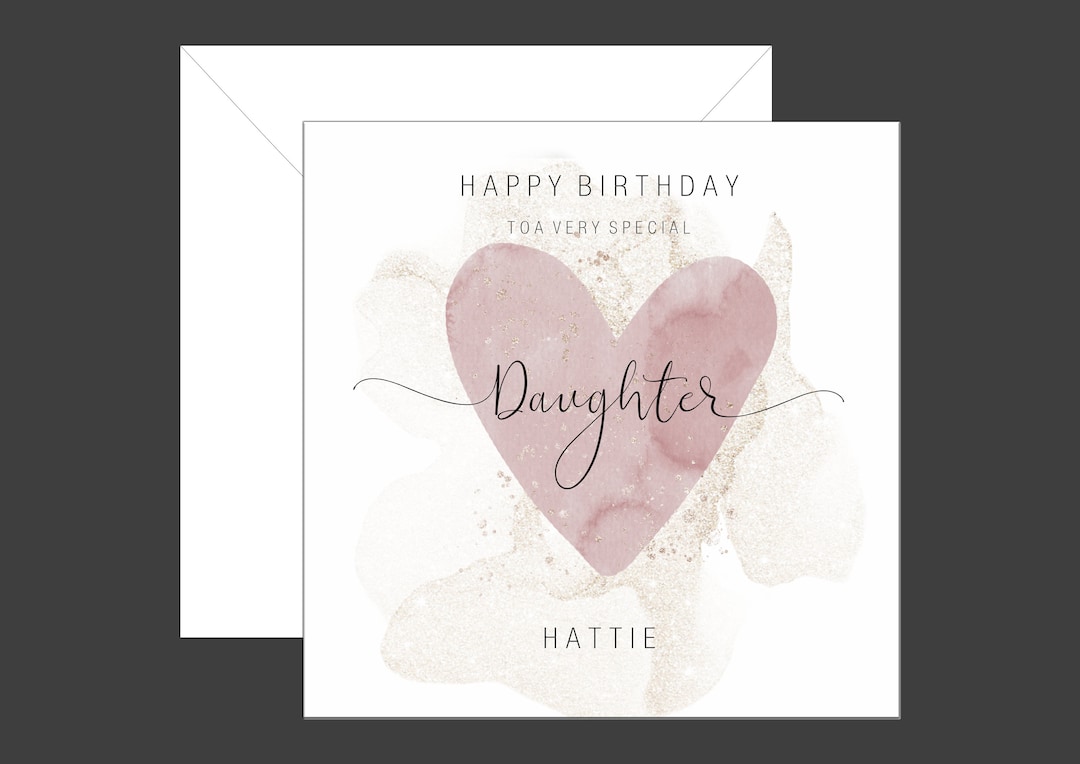 Personalised Daughter Birthday Card, Birthday Card, to a Very Special ...