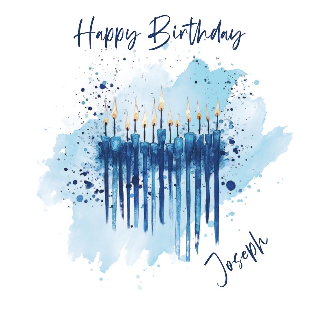 Personalised Birthday Card, for Him, Abstract Cake Birthday ...