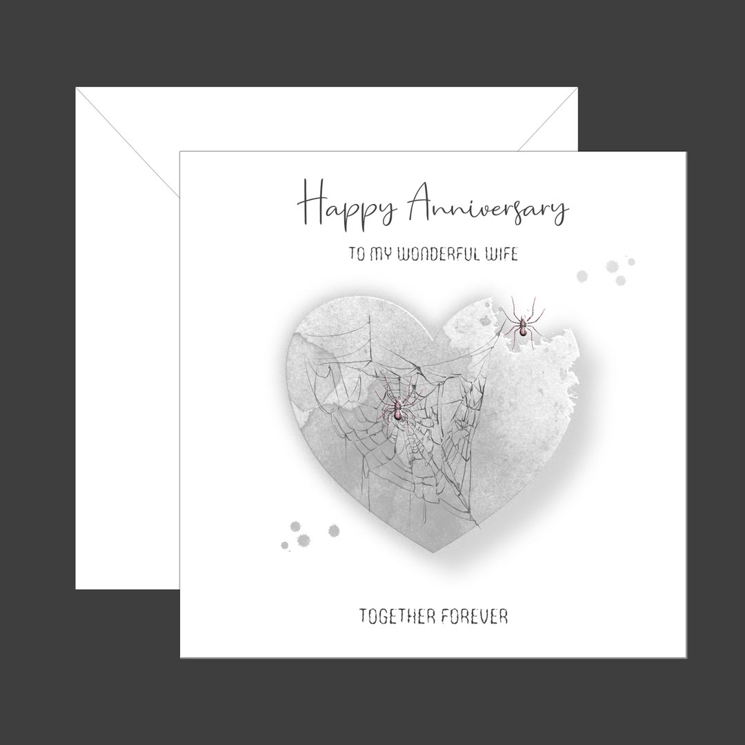 Gothic Anniversary Card, Card for a Woman, Wife, Girlfriend, Fiancée ...