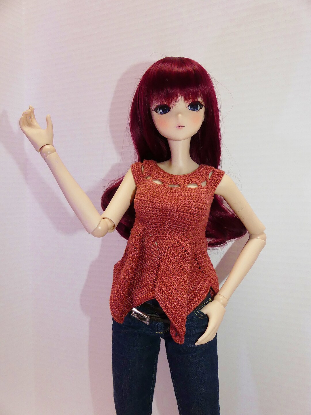 Crochet Pattern Smart Doll Pointed Kerchief Top Instant PDF Download ...
