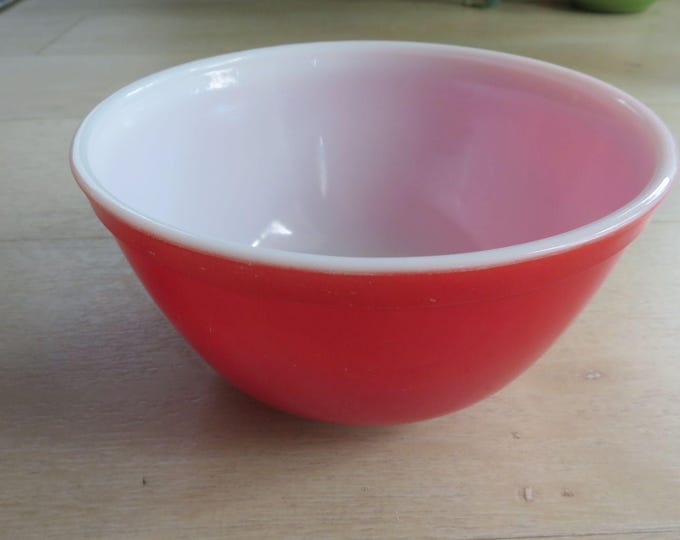 Vintage Pyrex Red 1-1/2 Qt Nesting Mixing Bowl 402 Good Condition Light ...