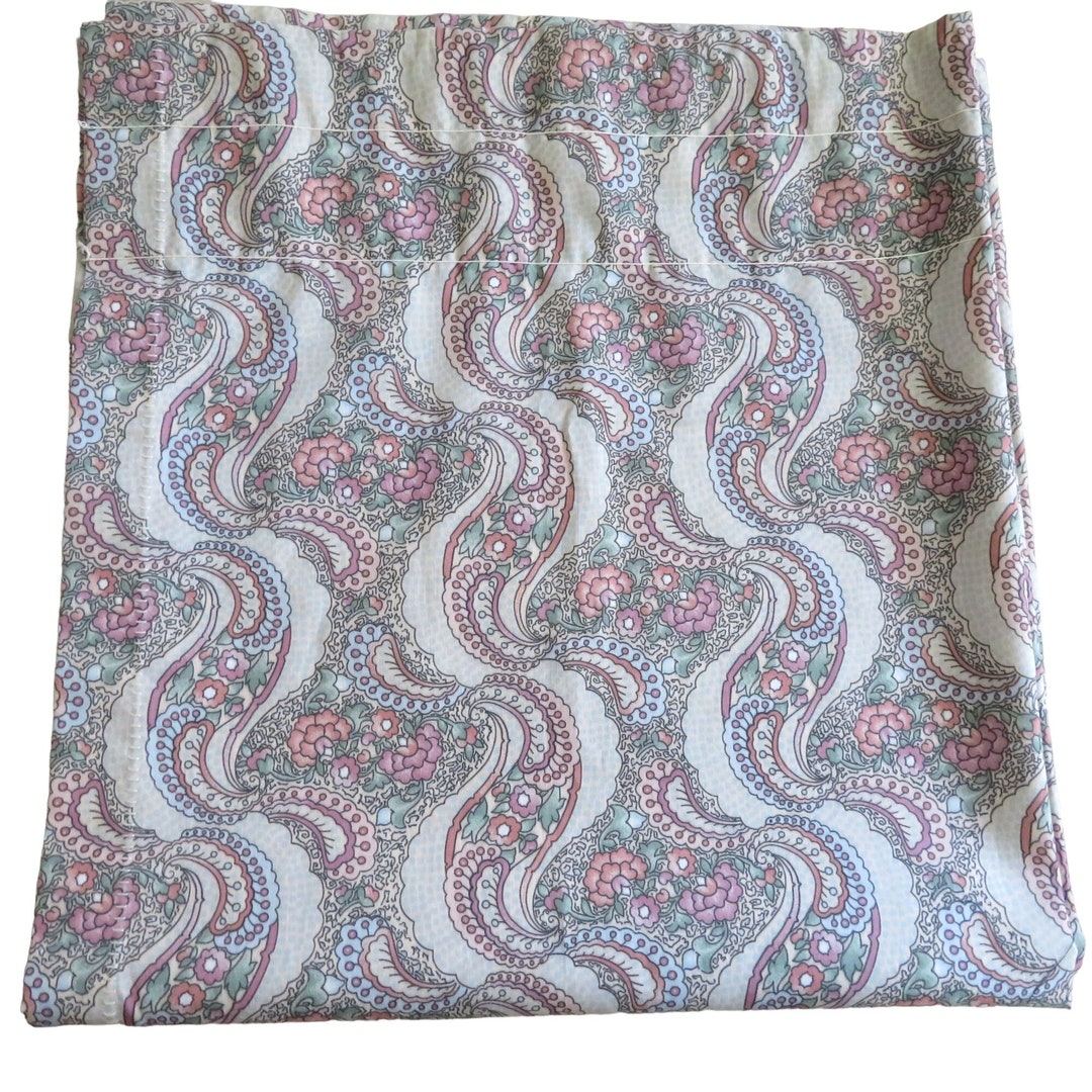 Vintage Louis Nichole Unlined Curtain Panel Floral Pocket Rod New Old ...