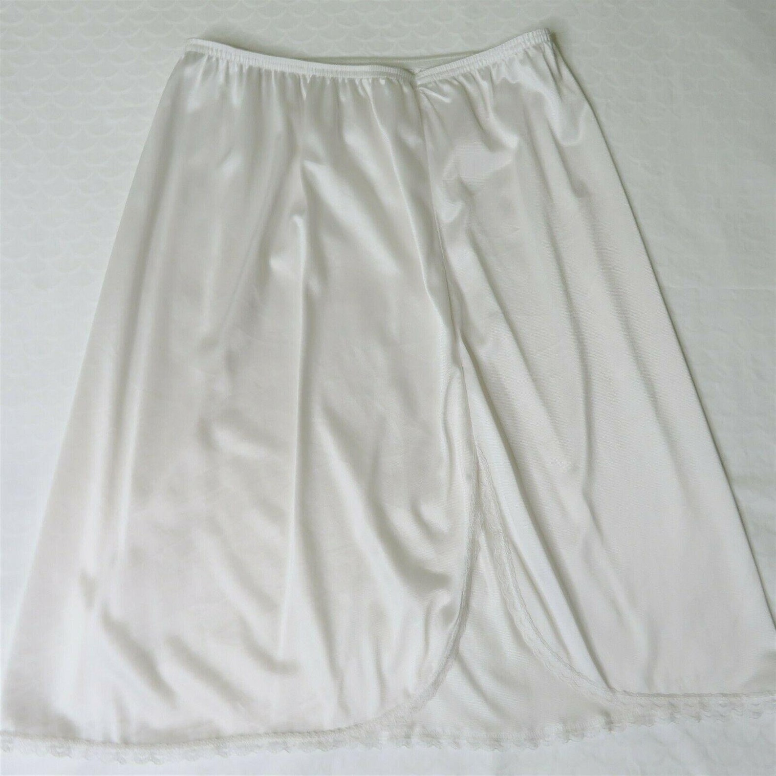 Vintage 90s Vassarette Satin Half Slip White S Nylon Lace Trim | Etsy