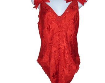 Victorias Secret Red Teddy - Etsy