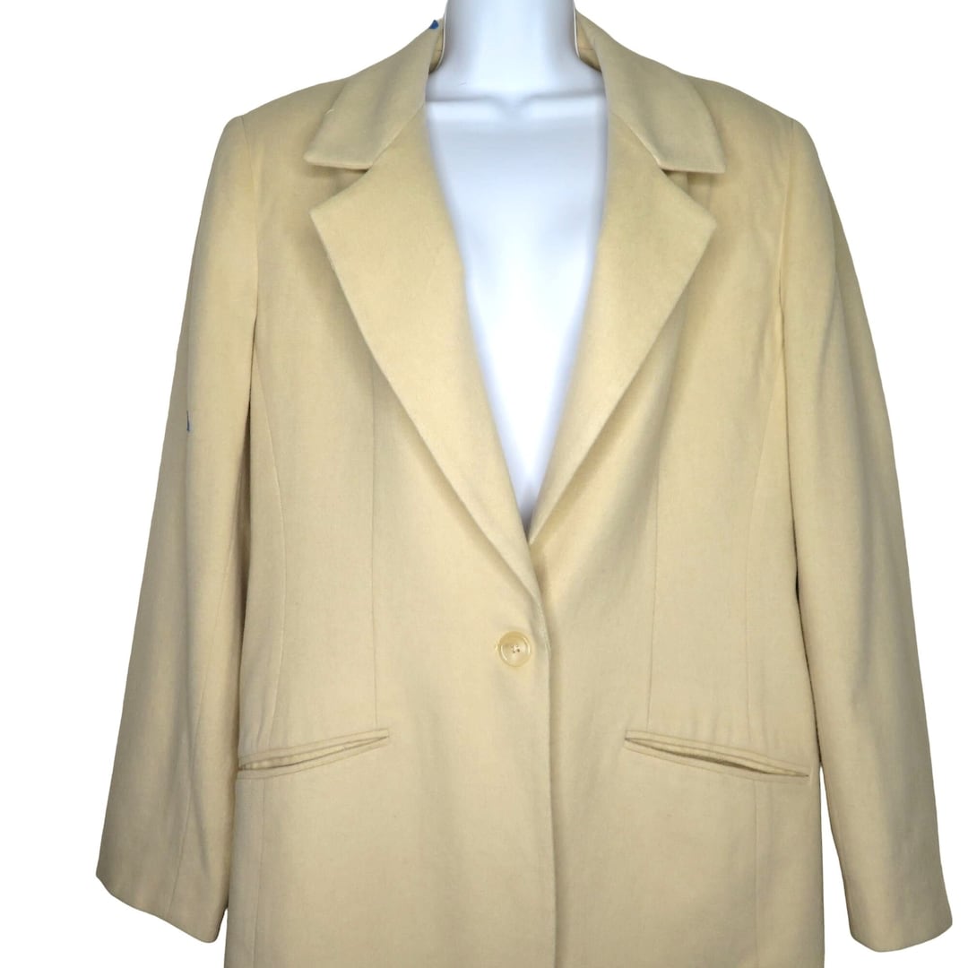 Vintage 80s J Percy Marvin Richards Cashmere Jacket Coat L Pockets 1 ...