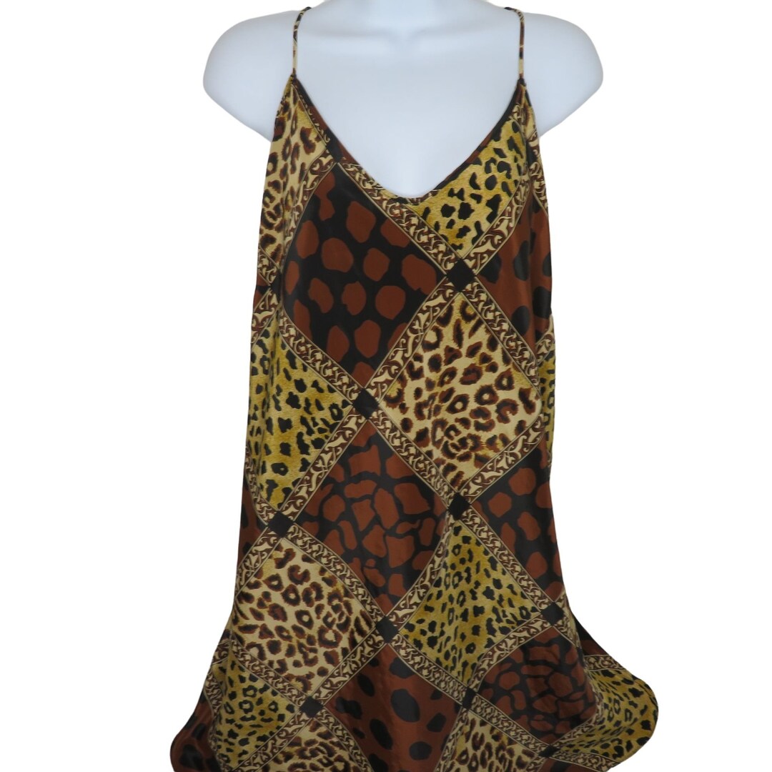 Vintage Intimate Style Chemise Nightgown 2X Brown Knee Length ...