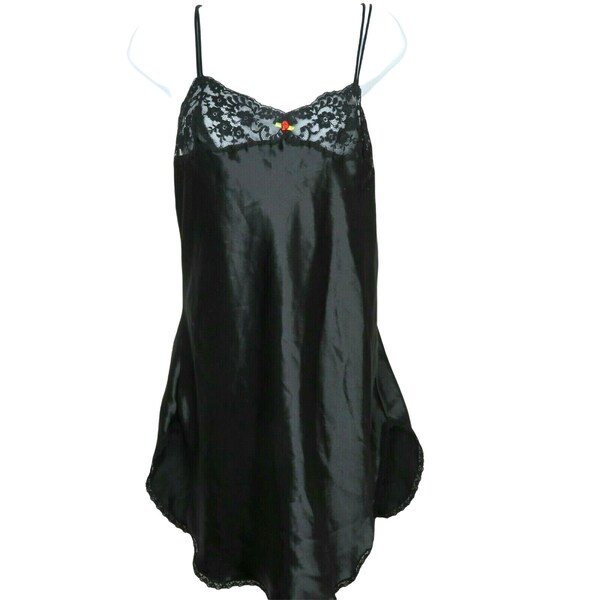 Black Lace Slip Etsy