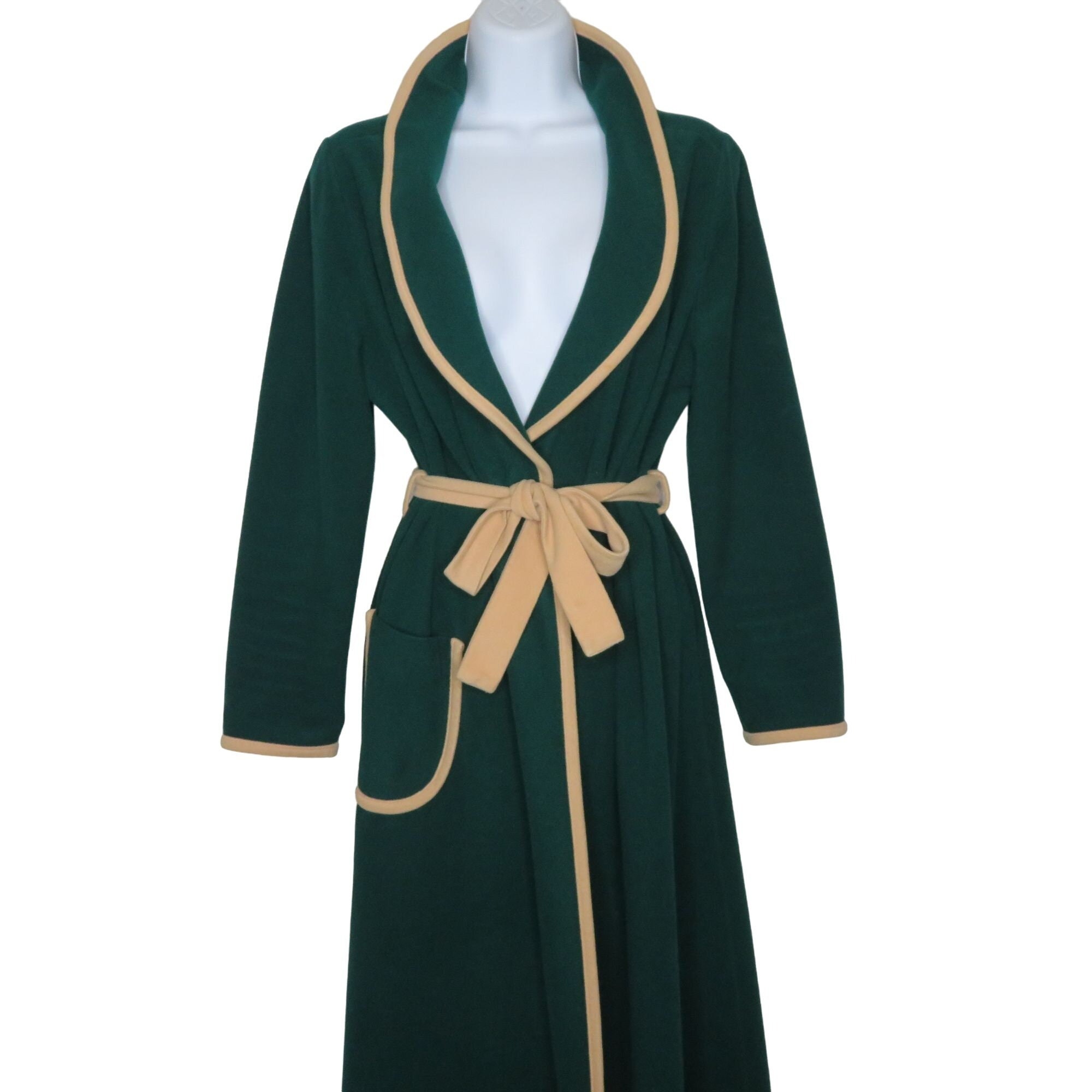 Vintage 70s Vassarette Full Length Dressing Gown Robe L Green - Etsy