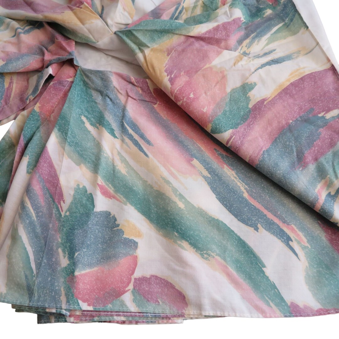 Vintage 80s Croscill Sedona Twin Bed Skirt Multicolor Paintbrush 13 ...