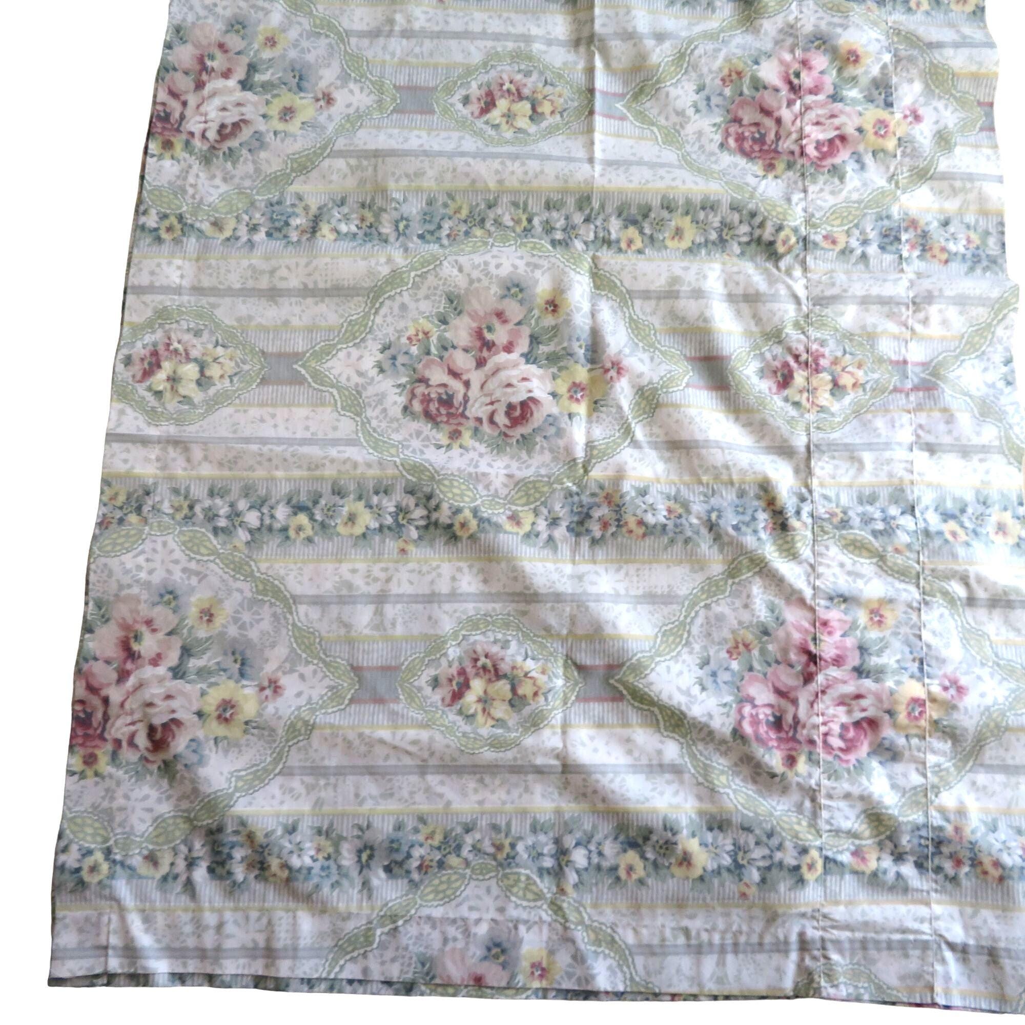 Vintage Jessica Mcclintock Curtain Valance 25" X 82" Multicolor Floral ...