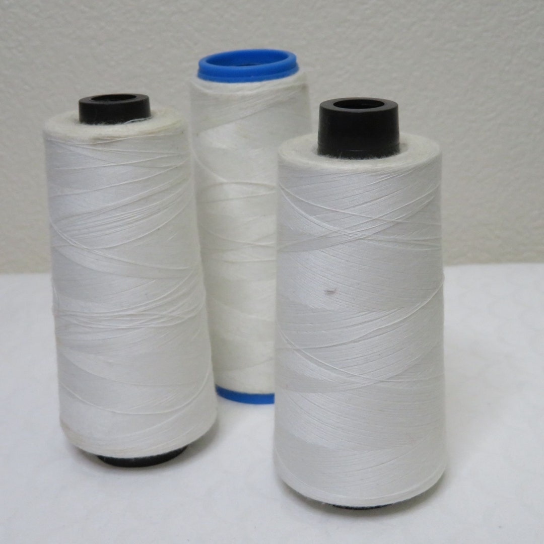 Vintage White Serger Thread Spools - Lot of 3 - Etsy