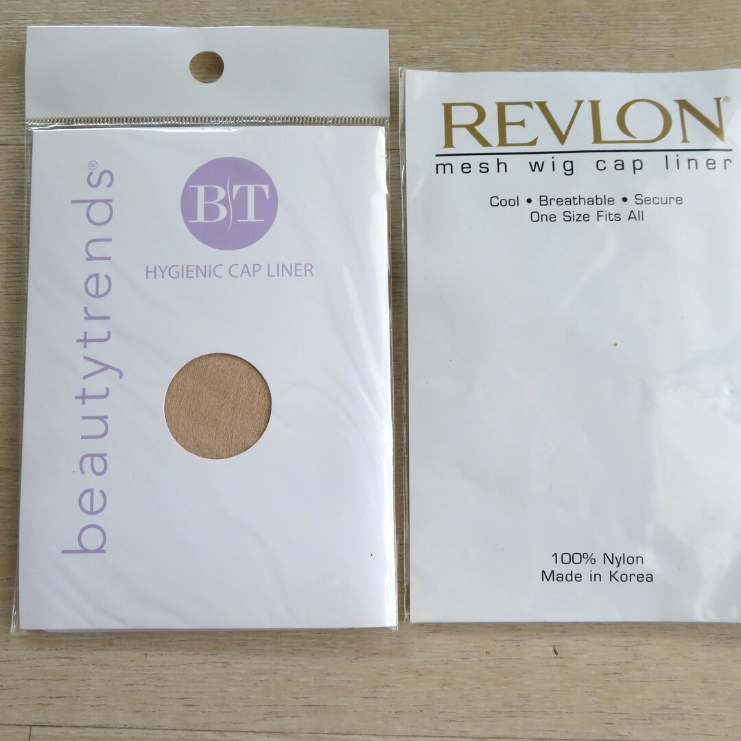 Nude Mesh WIG CAP LINER 2 Vintage Revlon Beauty Trends Hold Hair Under ...