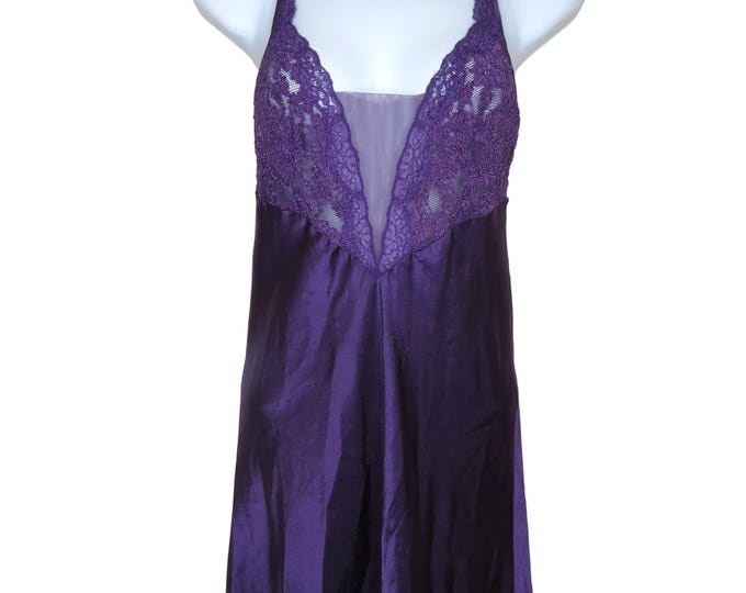 Vintage 80s Victoria's Secret Gold Label Full Length Satin Slip ...