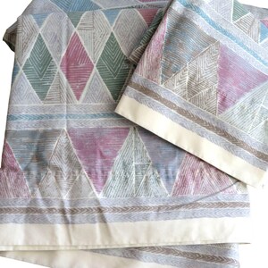 Vintage Westpoint Stevens Full Double Sheet Set 4pc Multicolor Diamonds ...