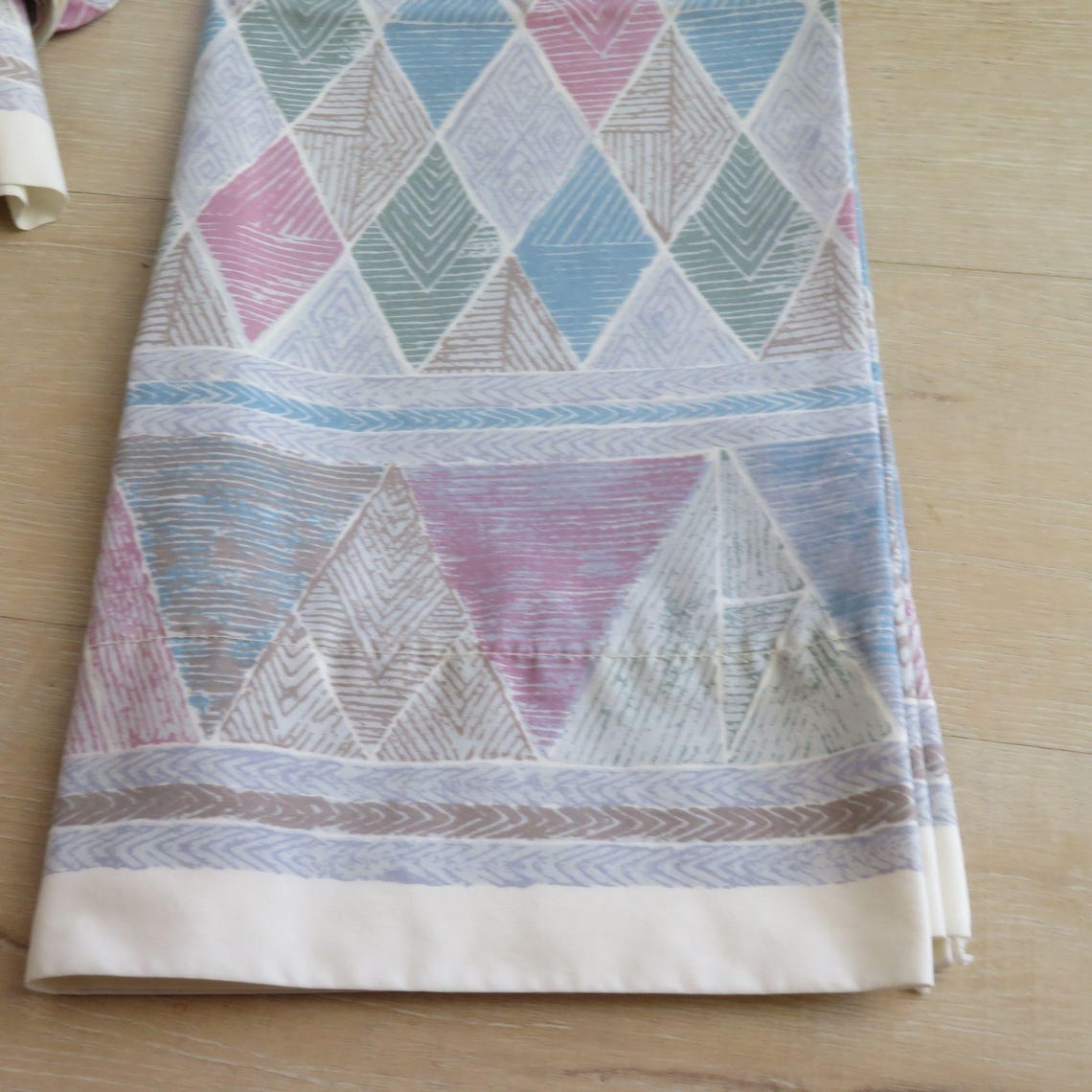 Vintage Westpoint Stevens Full Double Sheet Set 4pc Multicolor Diamonds ...