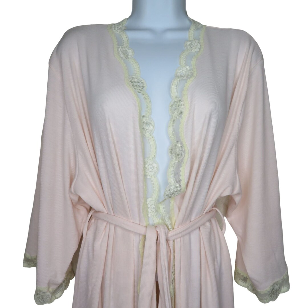 Vintage Softies by Paddi Murphy Full Length Ribbed Dressing Gown Robe ...