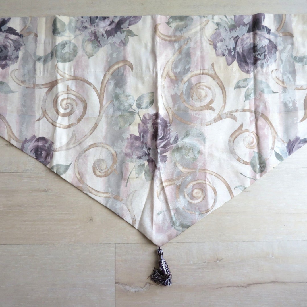 Vintage Croscill Ascot Valance: Chambord Cassis Amethyst Roses Floral ...