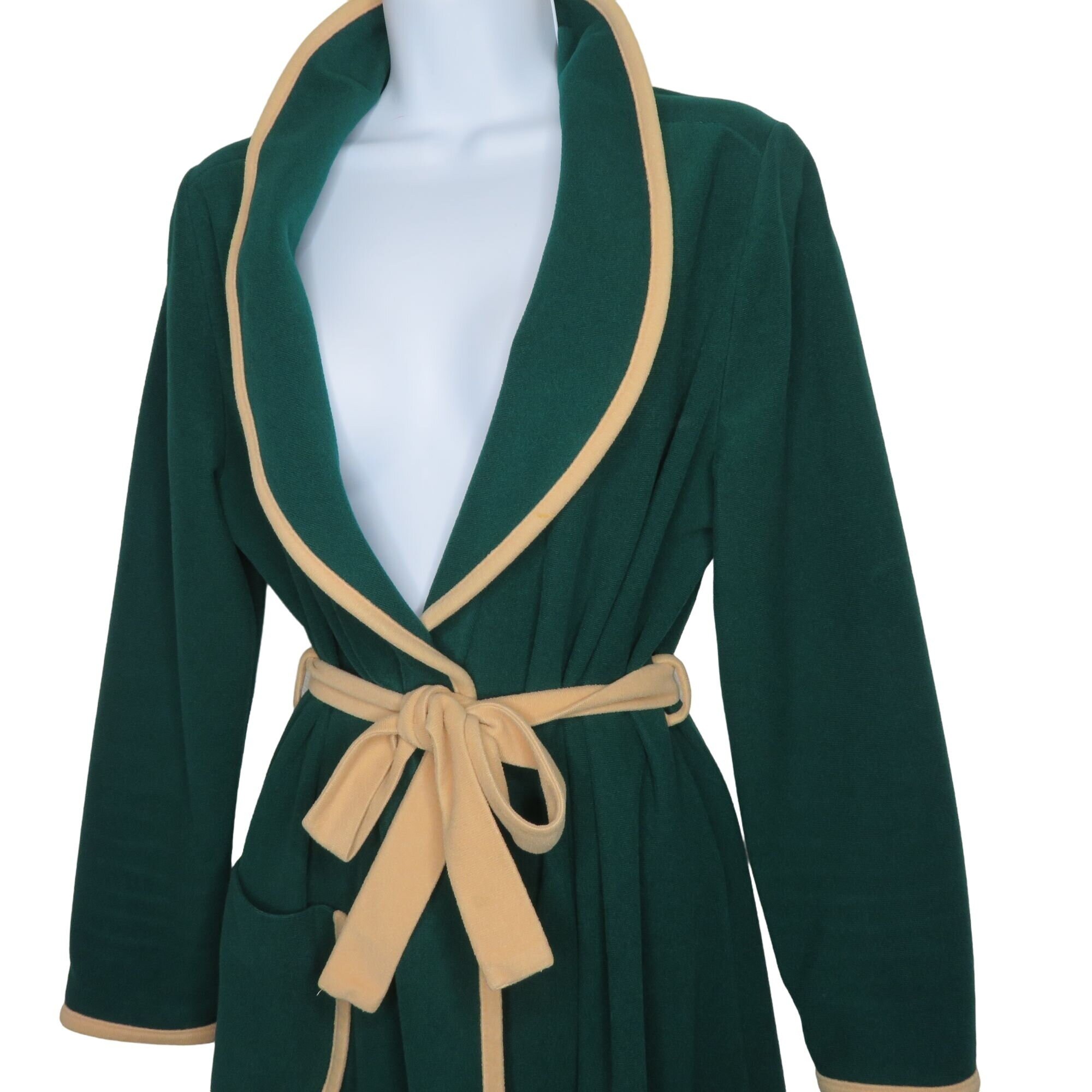 Vintage 70s Vassarette Full Length Dressing Gown Robe L Green - Etsy