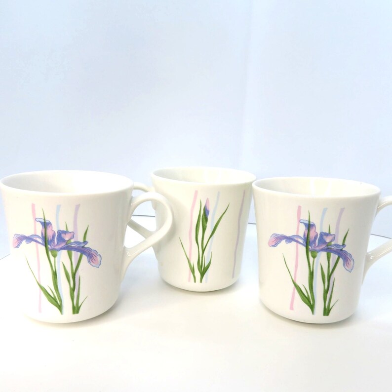 Vintage Set of 3 Corelle Coordinates Stoneware Shadow Iris - Etsy