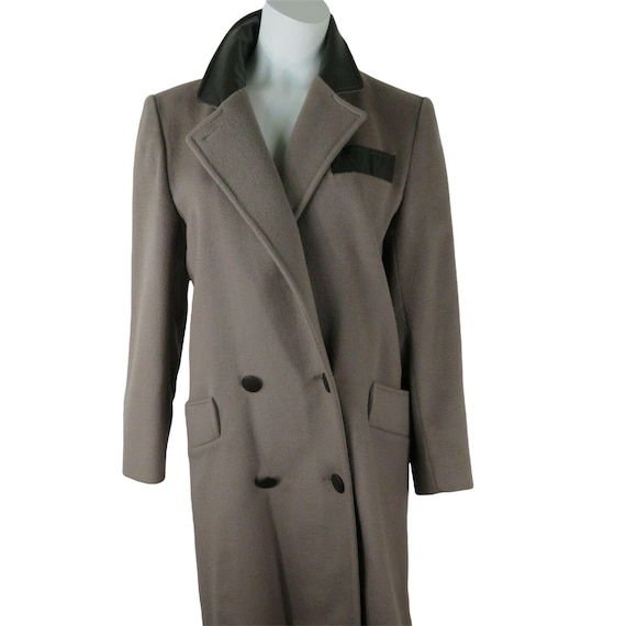 Vintage Fashions by Jill Wool Taupe Brown Trench Coat Size M Vintage Fashions by Jill Wool Taupe Brown Trench Coat Size M