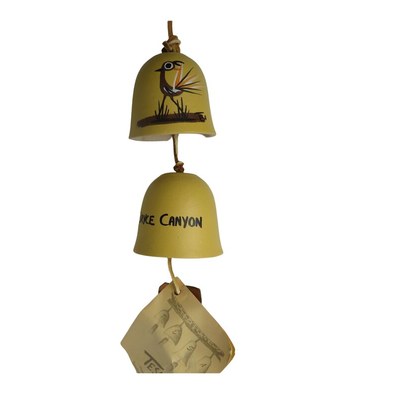 TESA Pottery Bell Wind Chime Southwestern Design Hand Painted ...