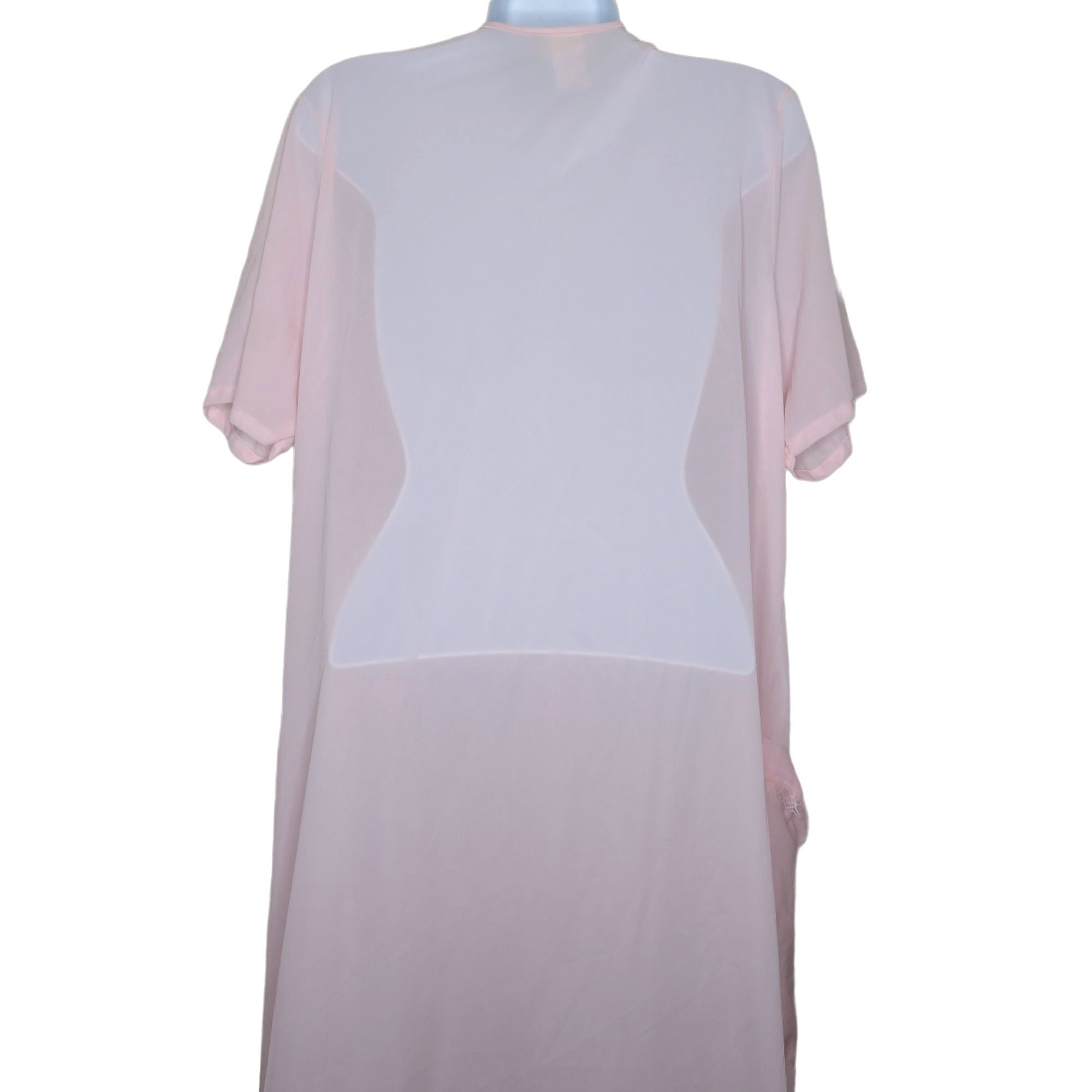 Vintage Danni Nylon Robe M Pink Embroidery Lace Knee Length - Etsy