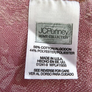 Vintage JC Penny Blouson Valance Pink Brocade Floral Cottage Kitchen ...