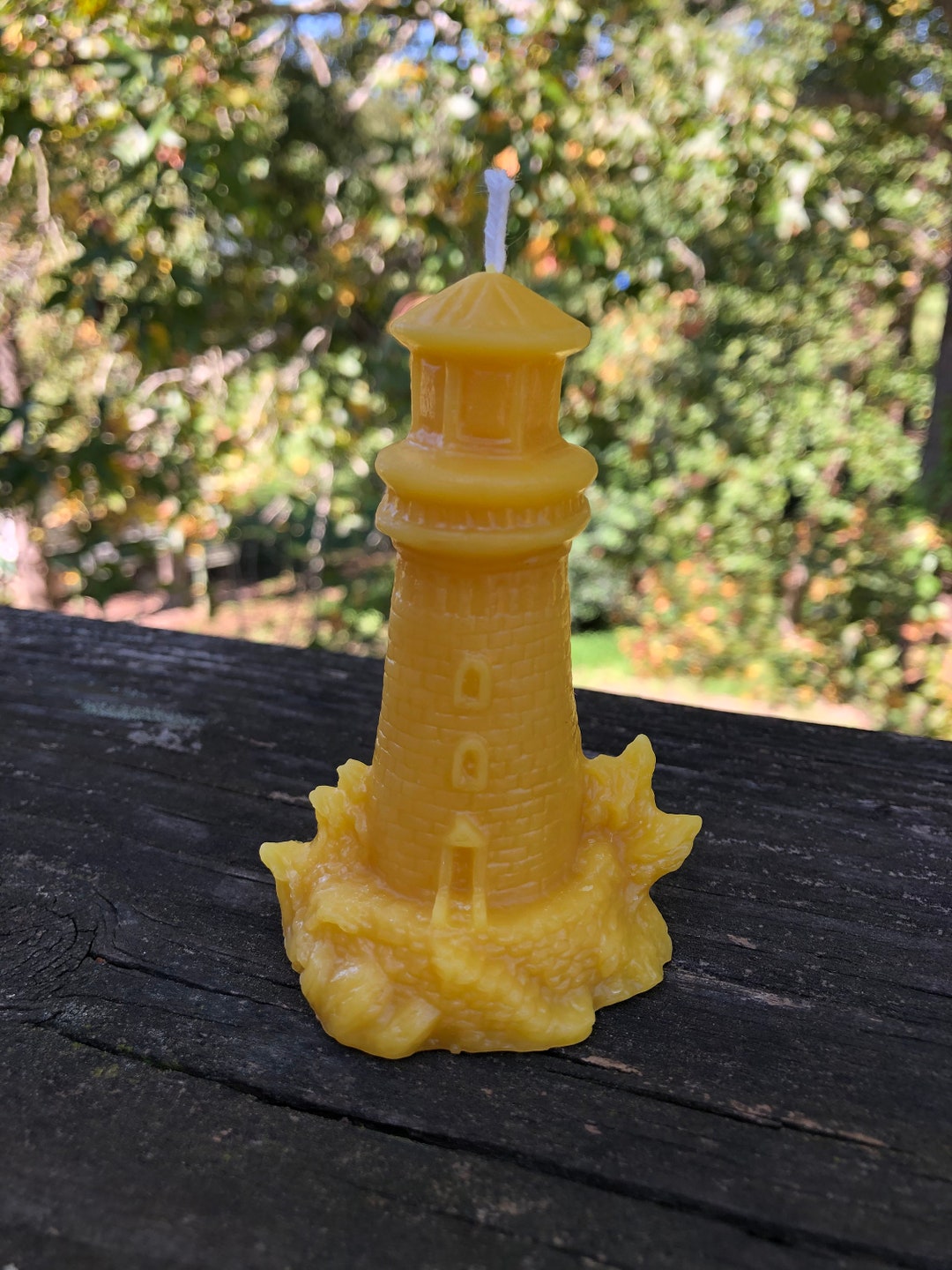 Beeswax Lighthouse Candle - Etsy