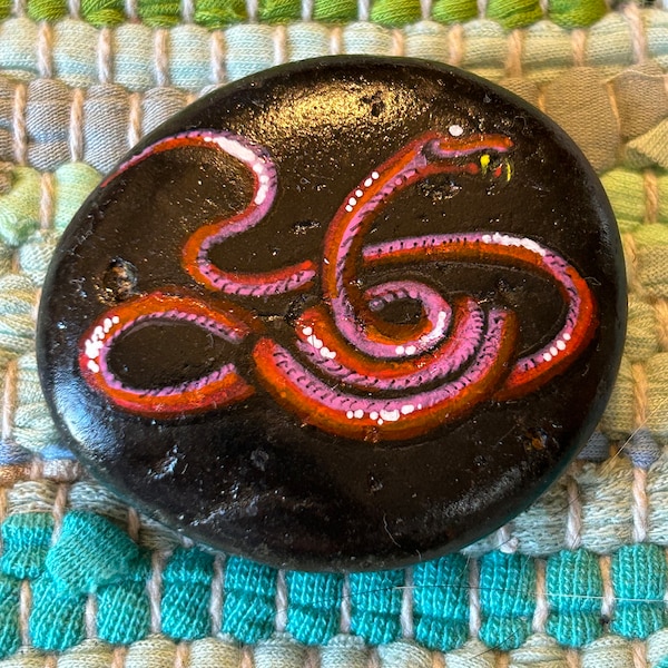 Snake Painted Rock - Etsy