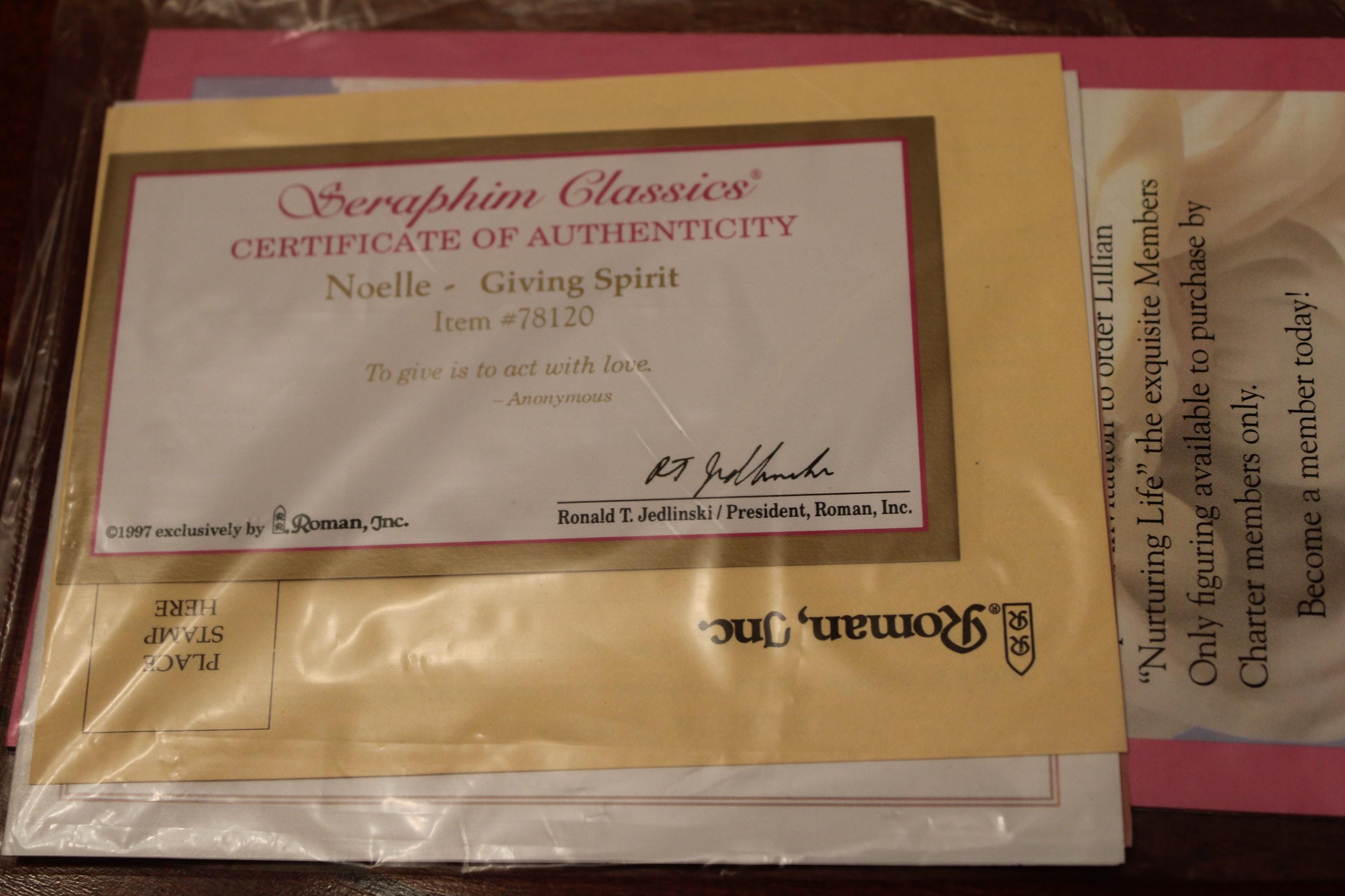 Seraphim Angels Noelle Giving Spirit Angel #78120 COA - Etsy