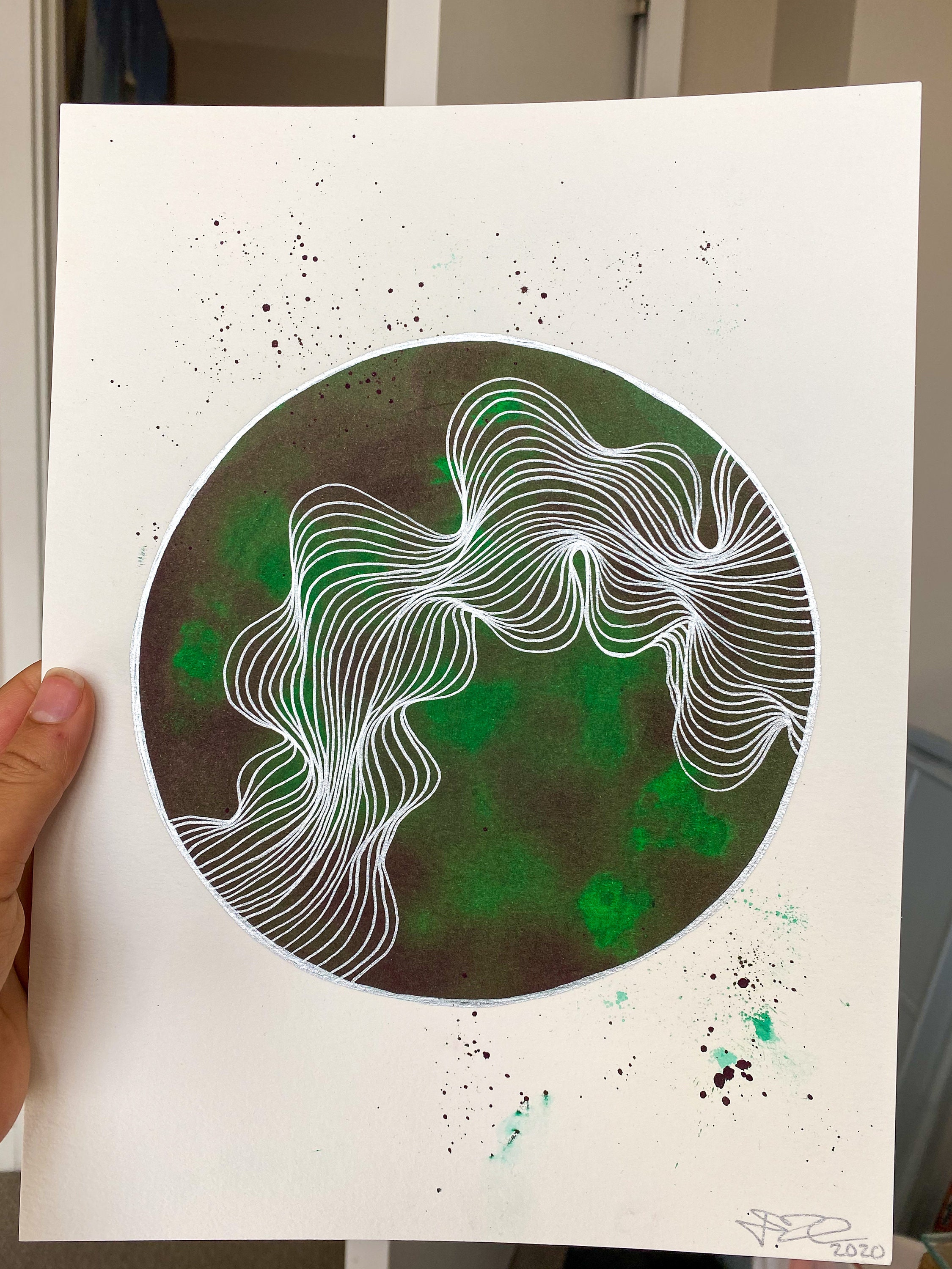 Abstract Organic Line Art, Abstract Line Drawing Art, Line Drawing ...