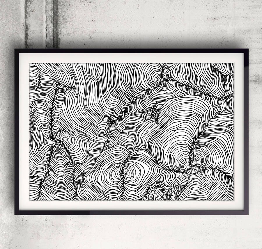 Modern Line Art Design, Digital Print, Instant Download, Wall Art, Wall ...